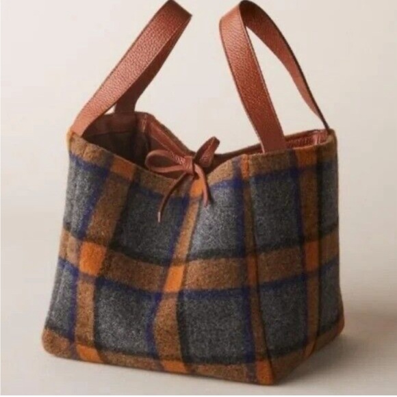 Sundance | Bags | Sundance Wool Maple Glen Plaid Double Handle Tote Bag ...